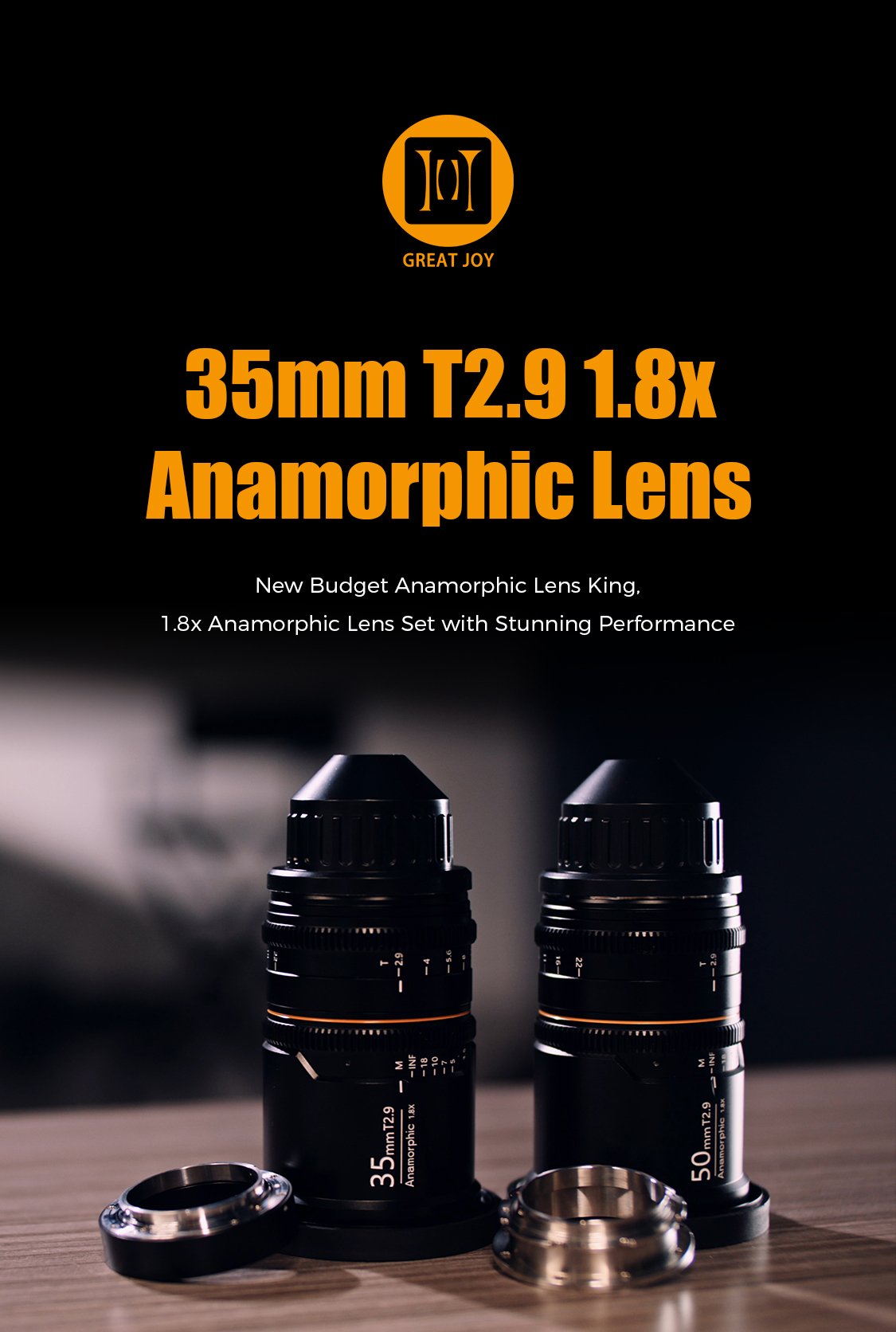 GREAT JOY 35mm T2.9 1.8x Anamorphic Lens